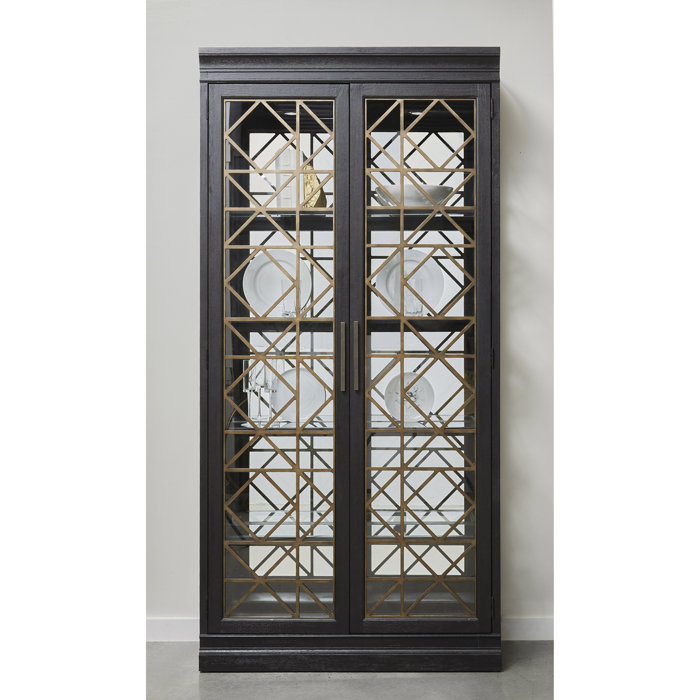 Pulaski 4 Shelf Display Cabinet With Decorative Glass Doors | Wayfair Pulaski 4 Shelf Display Cabinet With Decorative Glass Doors | Wayfair